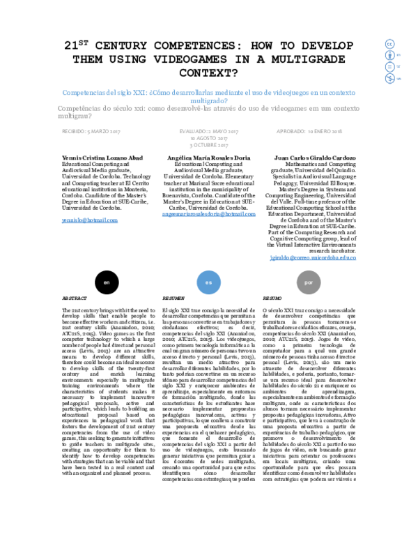 (PDF) COMPETENCIAS DEL SIGLO XXI: ¿CÓMO DESARROLLARLAS MEDIANTE EL USO ...