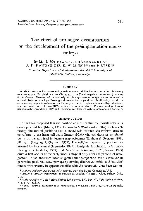 (PDF) The effect of prolonged decompaction on the development of the ...