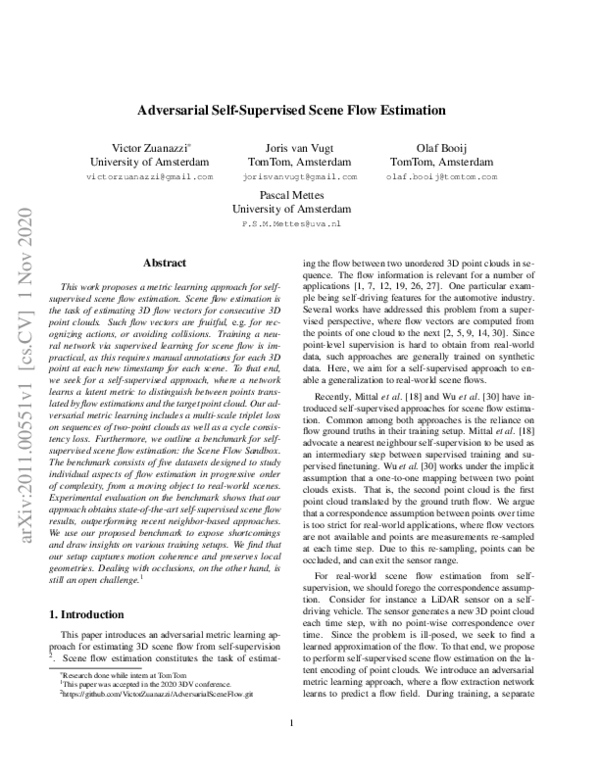 (PDF) Adversarial Self-Supervised Scene Flow Estimation