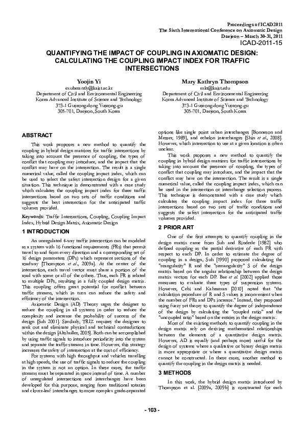 (PDF) Quantifying the Impact of Coupling in Axiomatic Design ...