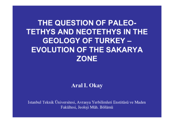 (PDF) TETHYS AND NEOTETHYS IN THE GEOLOGY OF TURKEY