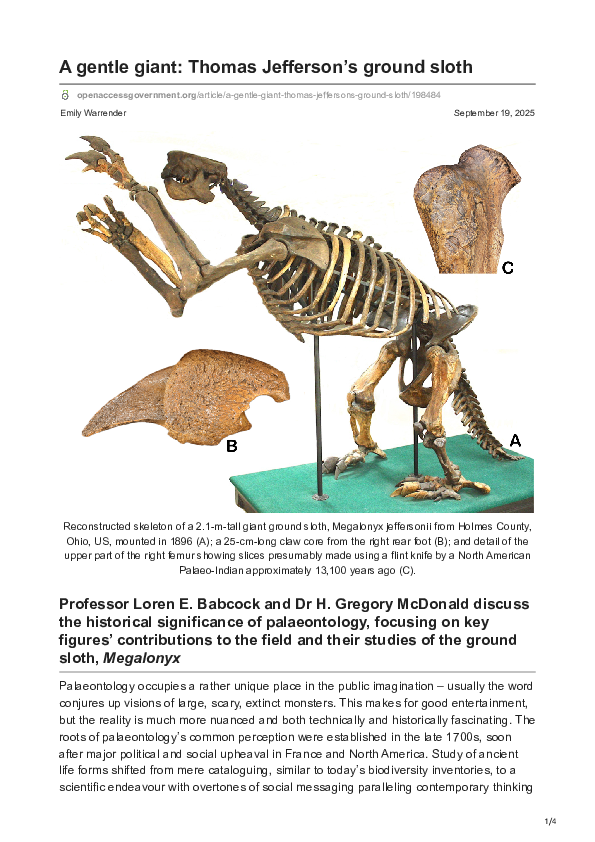 (PDF) Babcock and McDonald 2025 A gentle giant Thomas Jefferson's ...