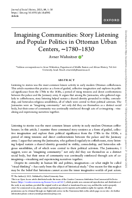 (PDF) Imagining Communities: Story Listening and Popular Politics in ...