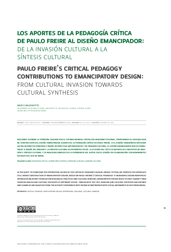 (PDF) Paulo Freire’s critical pedagogy contributions to emancipatory ...
