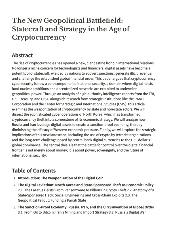 (PDF) The New Geopolitical Battlefield: Statecraft and Strategy in the ...