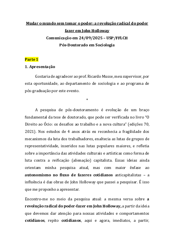 (PDF) Mudar o mundo sem tomar o poder: a revolução radical do poder ...