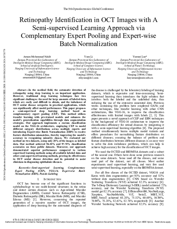(PDF) Retinopathy Identification in OCT Images with A Semi-supervised ...