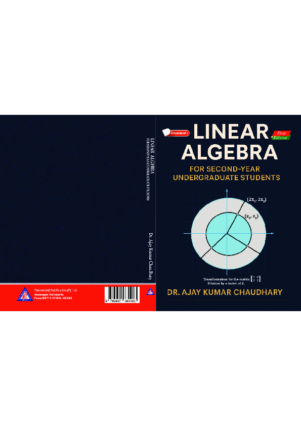 (PDF) LINEAR ALGEBRA FOR SECOND-YEAR UNDERGRADUATE STUDENTS
