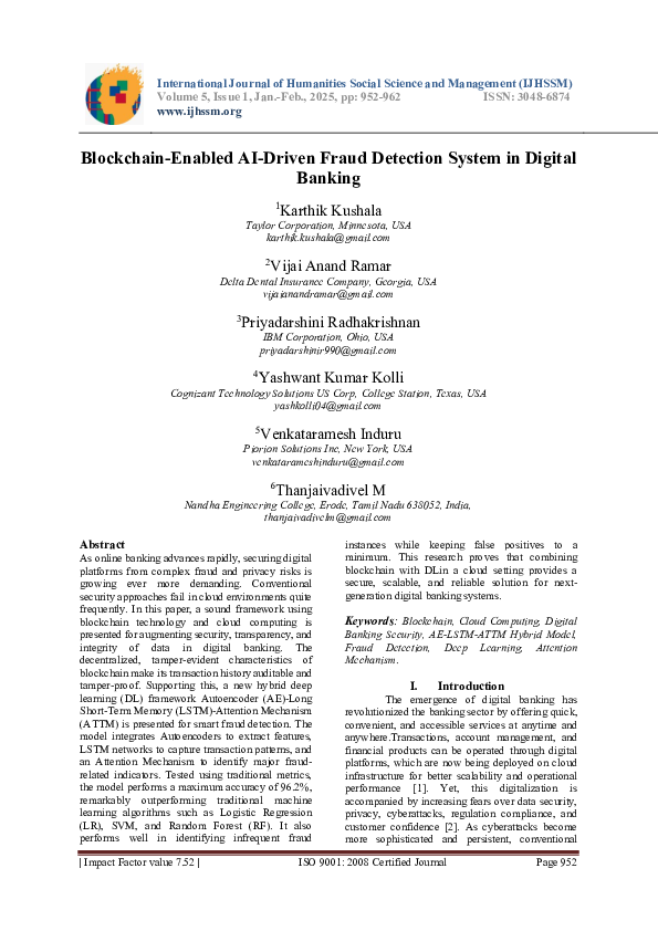 (PDF) Blockchain-Enabled AI-Driven Fraud Detection System in Digital Banking
