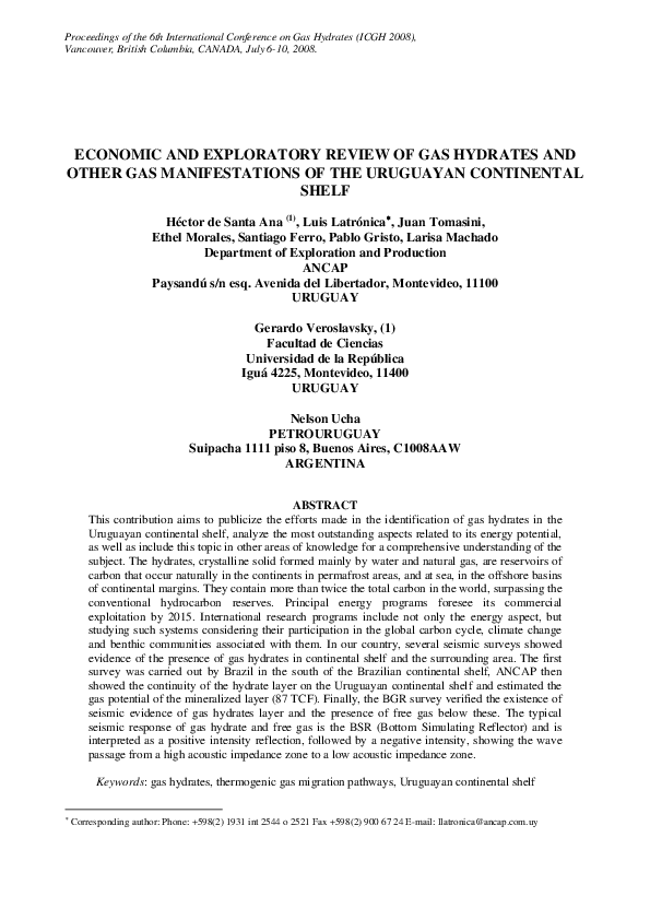 (PDF) Economic and Exploratory Review of Gas Hydrates and Other Gas ...
