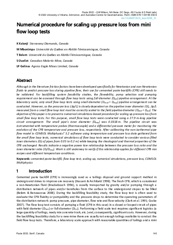 (PDF) Numerical procedure for scaling up pressure loss from mini flow ...