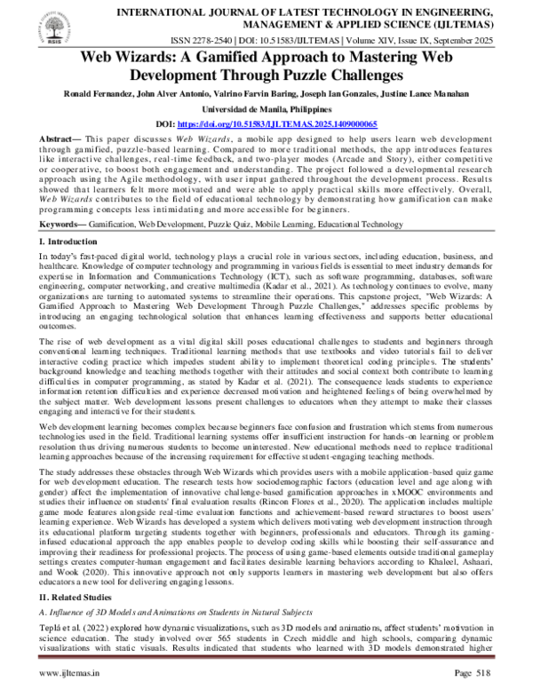 (PDF) Web Wizards: A Gamified Approach to Mastering Web Development ...