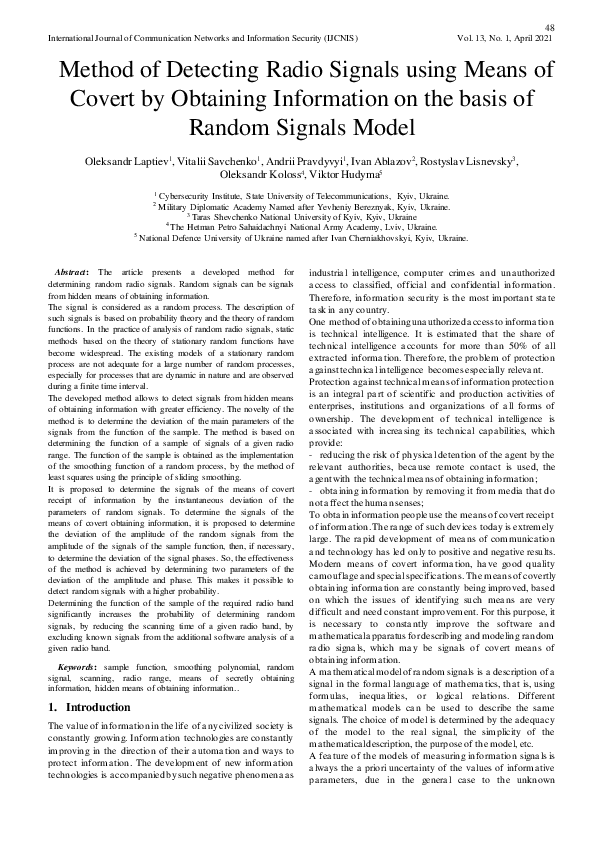 (PDF) Method of Detecting Radio Signals using Means of Covert by ...