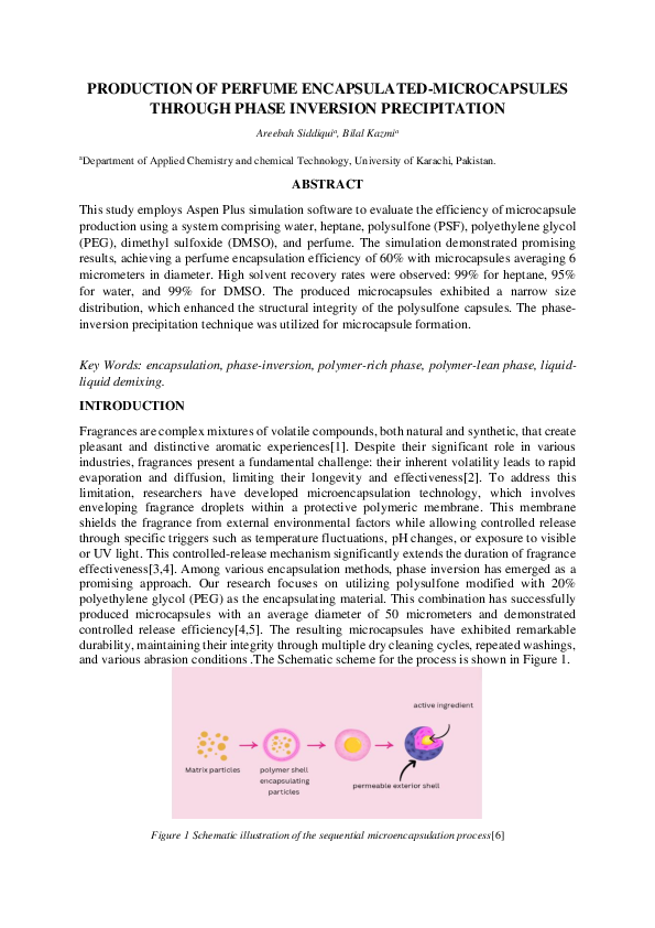 (PDF) PRODUCTION OF PERFUME ENCAPSULATED-MICROCAPSULES THROUGH PHASE ...