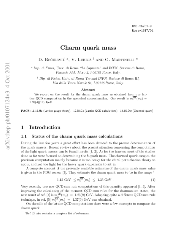 (PDF) Charm quark mass