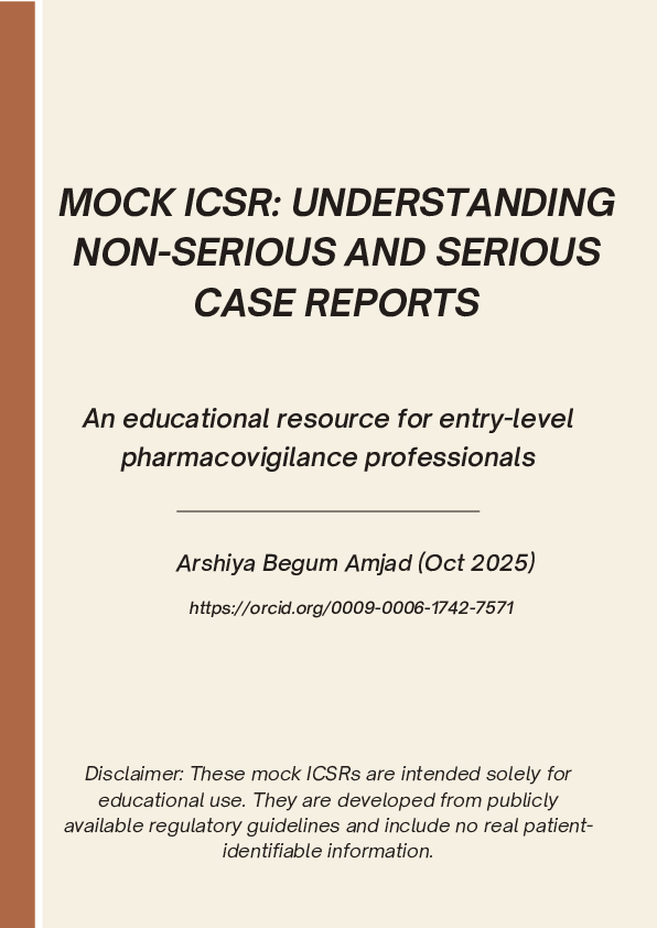 (PDF) MOCK ICSR: UNDERSTANDING NON-SERIOUS AND SERIOUS CASE REPORTS