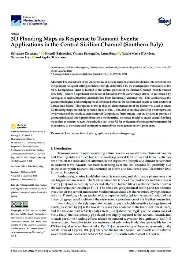 (PDF) 3D Flooding Maps as Response to Tsunami Events: Applications in ...