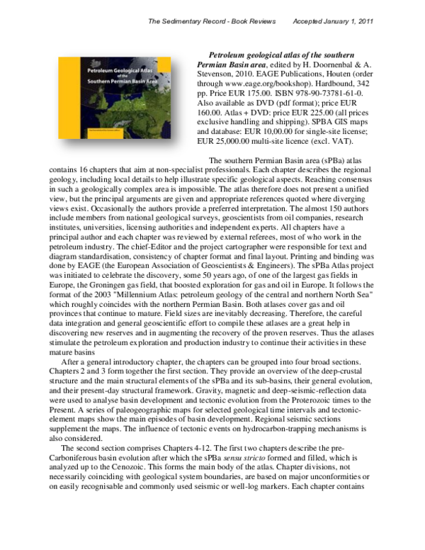 (PDF) Petroleum geological atlas of the Southern Permian Basin area