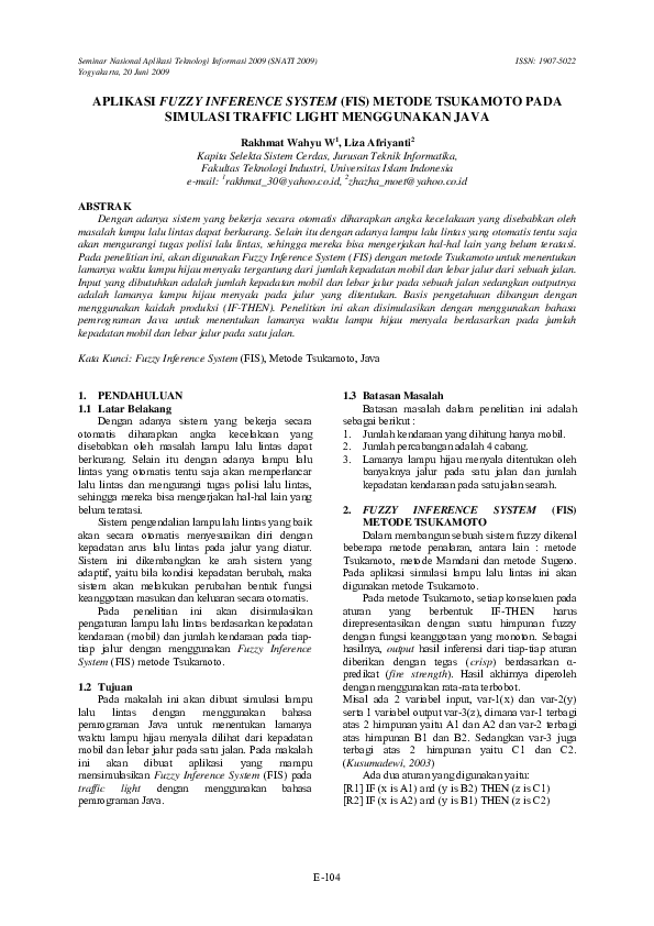 (PDF) Aplikasi Fuzzy Inference System (FIS) Metode Tsukamoto pada ...