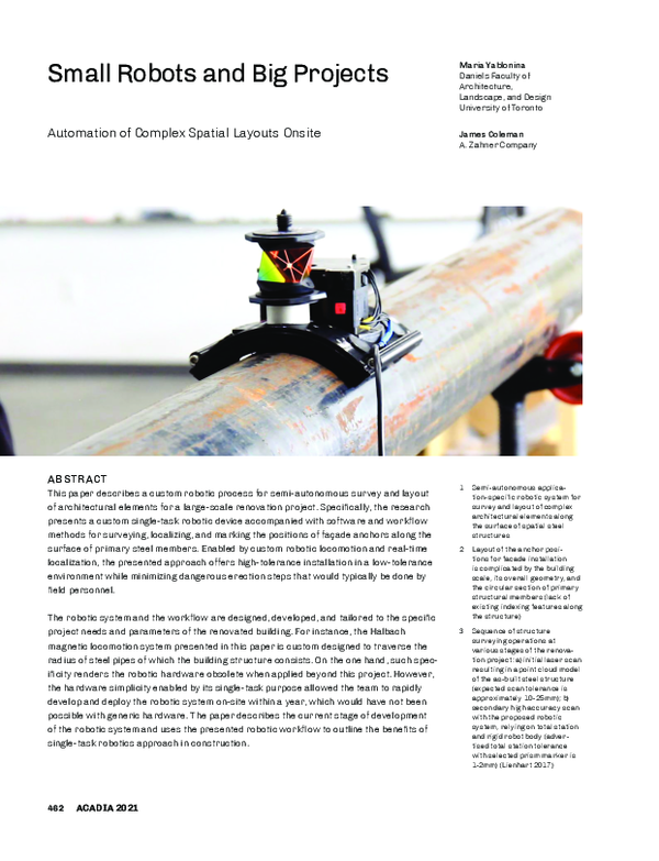 (PDF) Small Robots and Big Projects