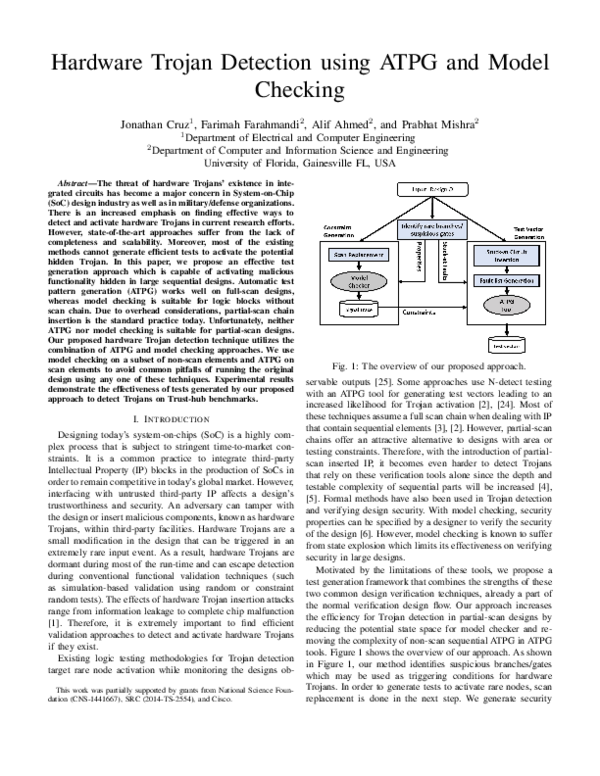 (PDF) Hardware Trojan Detection Using ATPG and Model Checking