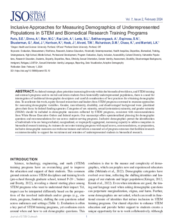 (PDF) Inclusive Approaches for Measuring Demographics of ...