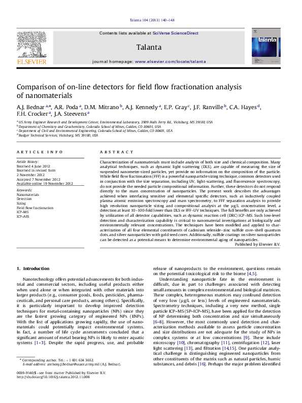 (PDF) Comparison of on-line detectors for field flow fractionation ...