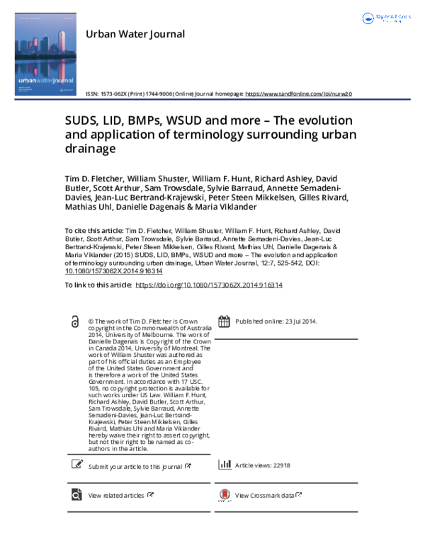 (PDF) SUDS, LID, BMPs, WSUD and more – The evolution and application of ...