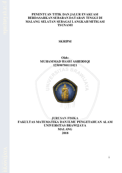 (PDF) Penentuan Titik Dan Jalur Evakuasi Berdasarkan Sebaran Dataran ...