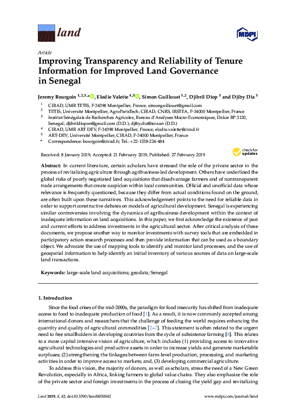 (PDF) Improving Transparency and Reliability of Tenure Information for ...