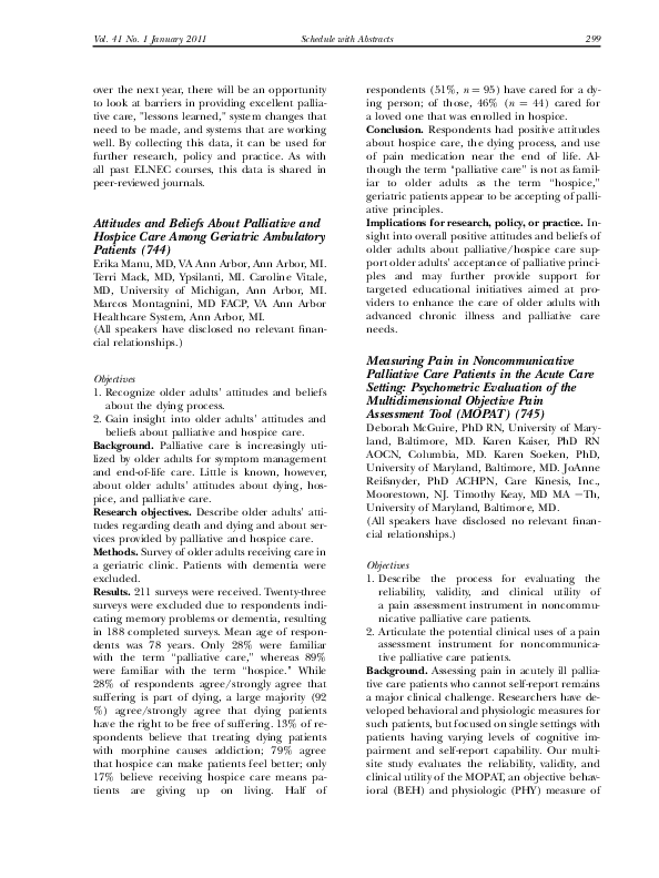 (PDF) Measuring Pain in Noncommunicative Palliative Care Patients in ...