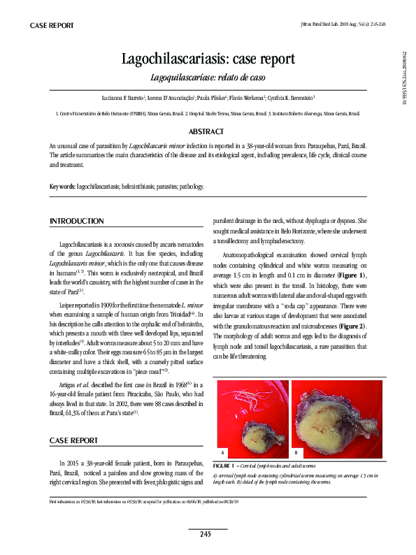 (PDF) Lagochilascariasis: case report