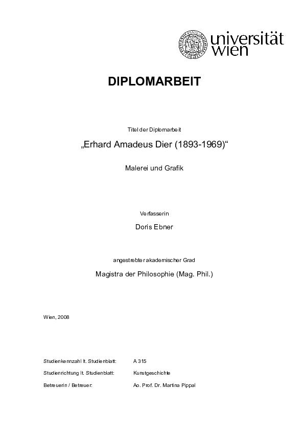 (PDF) Erhard Amadeus Dier (1893-1969)