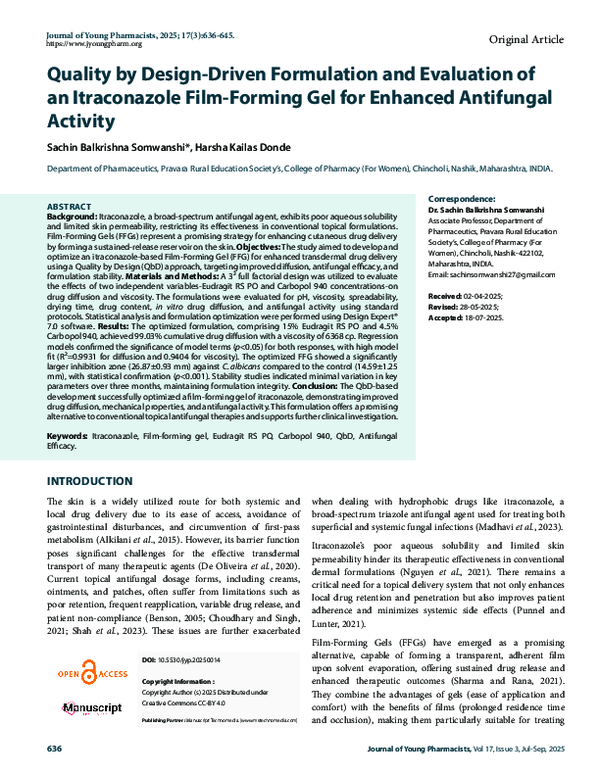 (PDF) Quality by Design-Driven Formulation and Evaluation of an ...