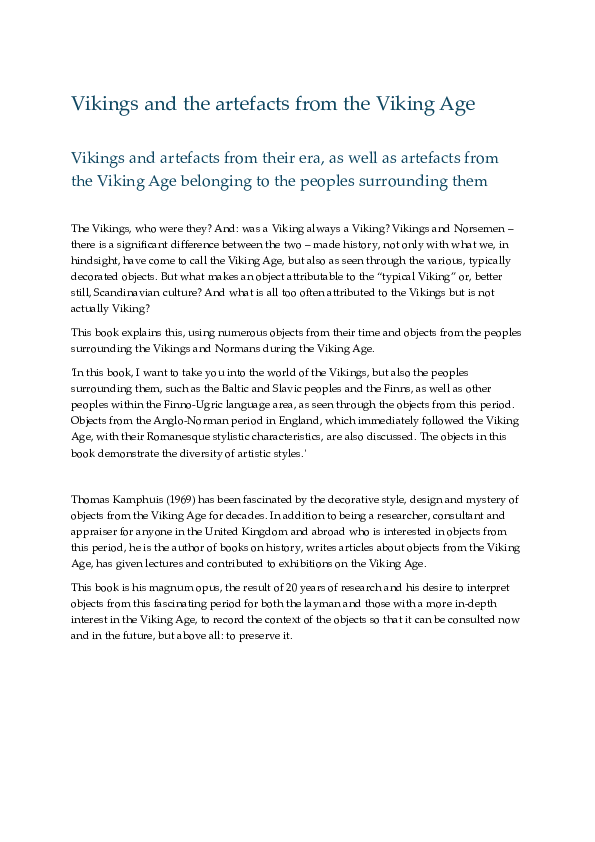 (PDF) Vikings and the artefacts from the Viking Age