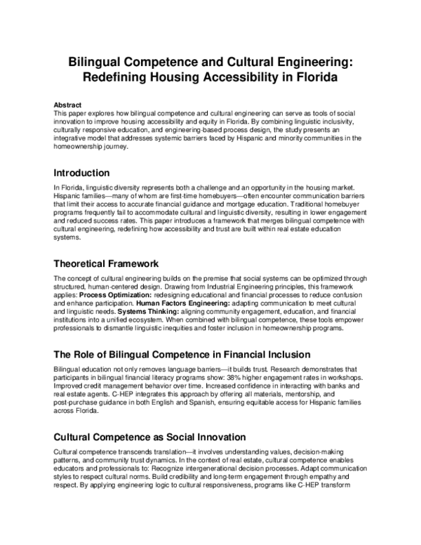 (PDF) Bilingual Competence and Cultural Engineering: Redefining Housing ...