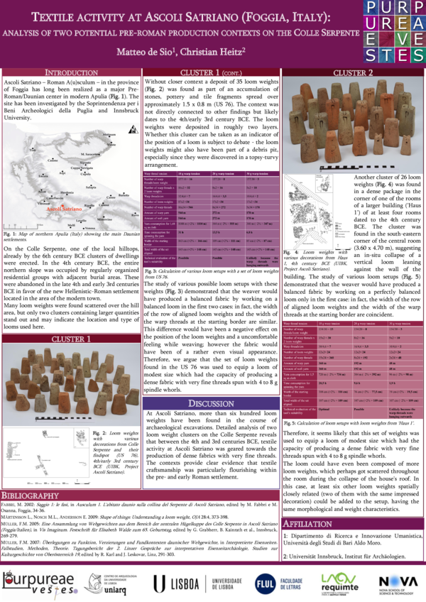 (PDF) TEXTILE ACTIVITY AT ASCOLI SATRIANO (FOGGIA, ITALY): ANALYSIS OF ...