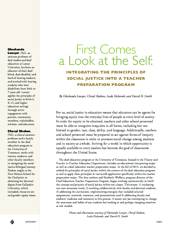 (PDF) First Comes a Look at the Self: Integrating the Principles of ...