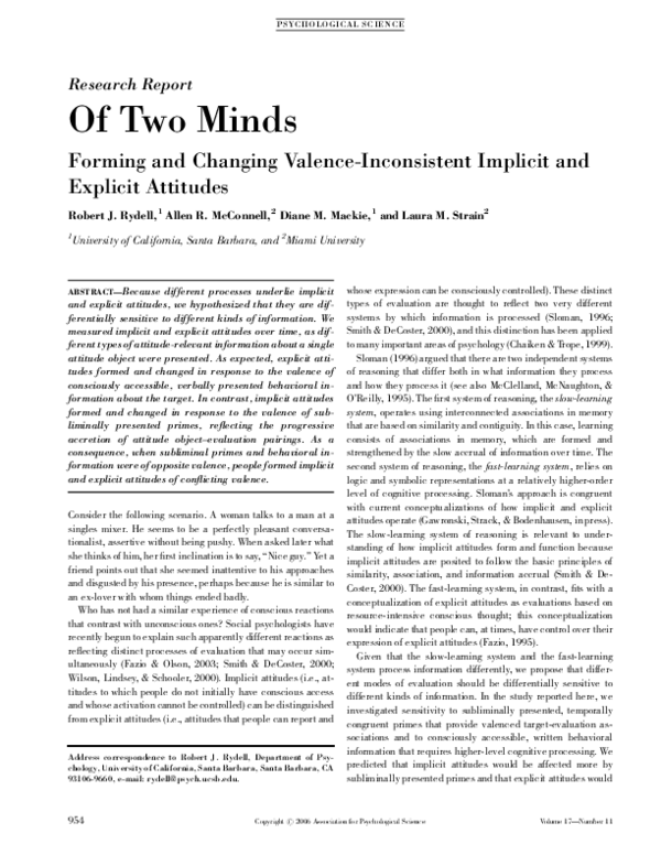 (PDF) Of Two Minds