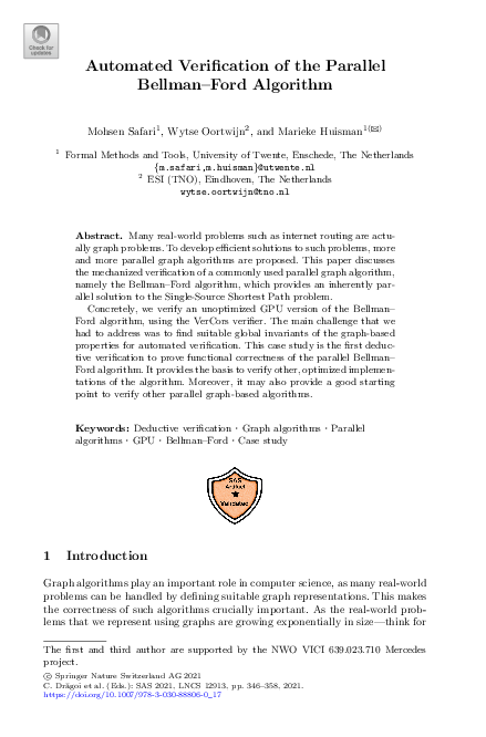 (PDF) Automated Verification of the Parallel Bellman–Ford Algorithm