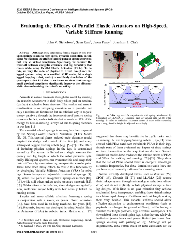 (PDF) Evaluating the Efficacy of Parallel Elastic Actuators on High ...
