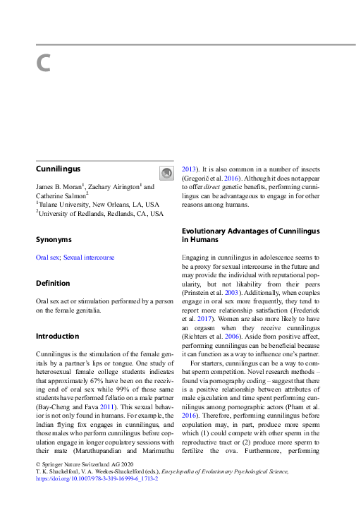 (PDF) Cunnilingus