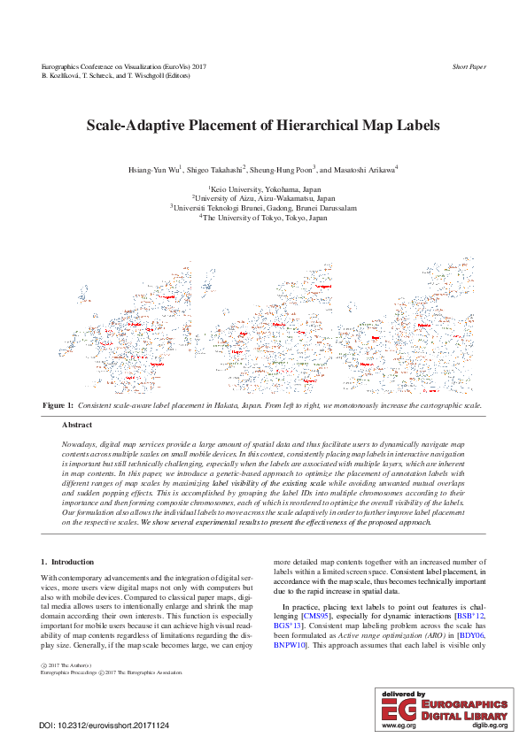 (PDF) Scale-Adaptive Placement of Hierarchical Map Labels