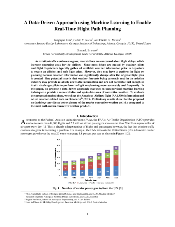 (PDF) A Data-Driven Approach using Machine Learning to Enable Real-Time ...