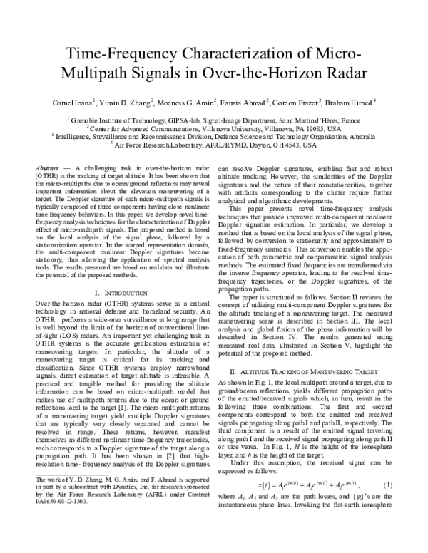 (PDF) Time-frequency characterization of micro-multipath signals in ...
