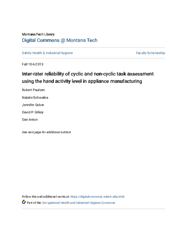 (PDF) Development of an on-site, behavior-based safety audit for the ...
