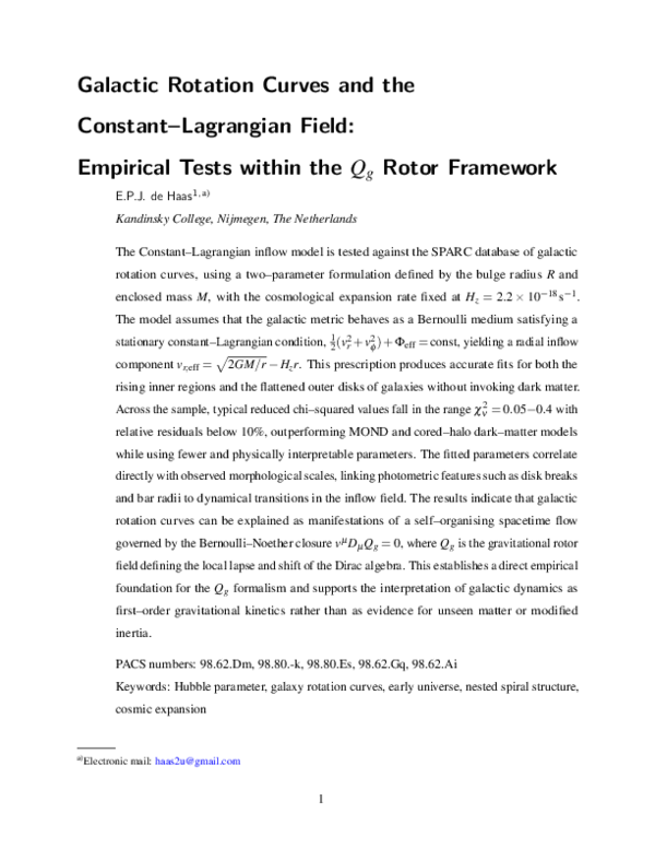 (PDF) Galactic Rotation Curves and the Constant-Lagrangian Field ...