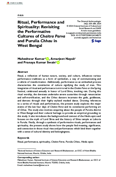 (PDF) Ritual, Performance and Spirituality: Revisiting the Performative ...