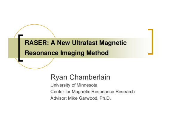 (PDF) RASER: A new ultrafast magnetic resonance imaging method