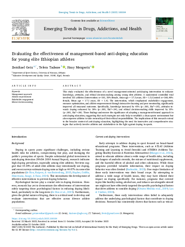 (PDF) Evaluating the effectiveness of management-based anti-doping ...